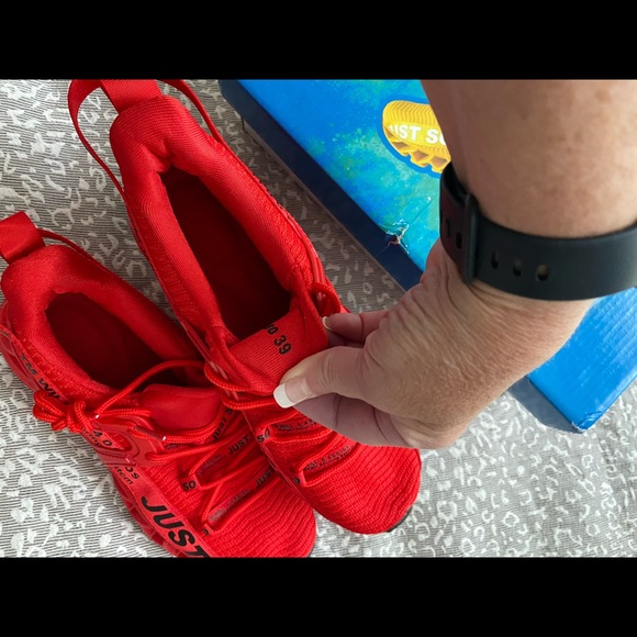 Just So So | Shoes | Just So So Red Tennis Shoes | Poshmark